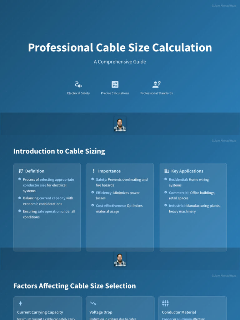 Cable Sizing Guide for Electrical Systems | PDF | Electrical Wiring ...