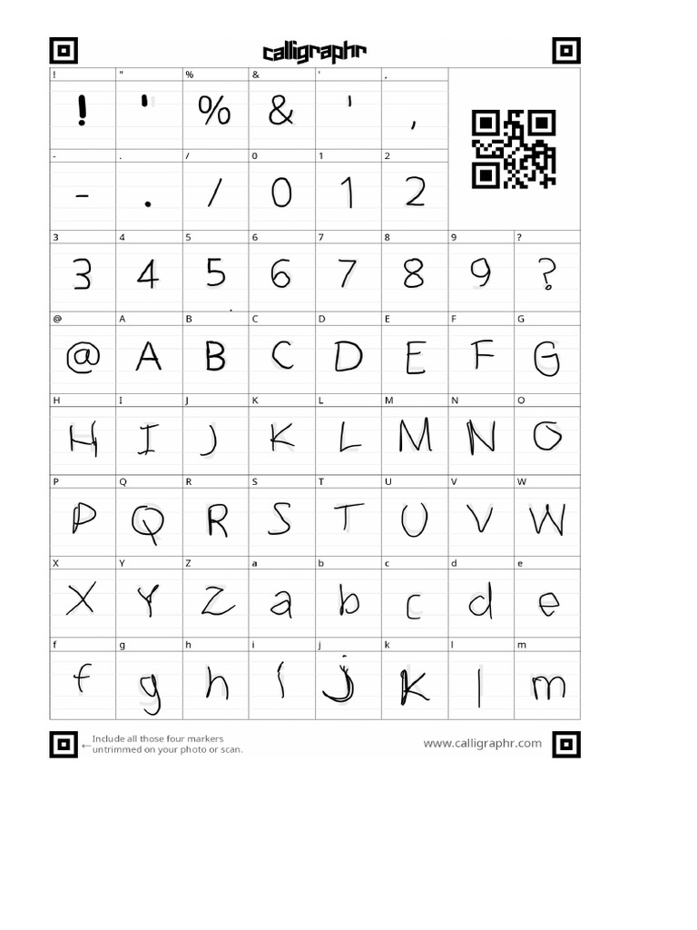 Calligraphr Template | PDF
