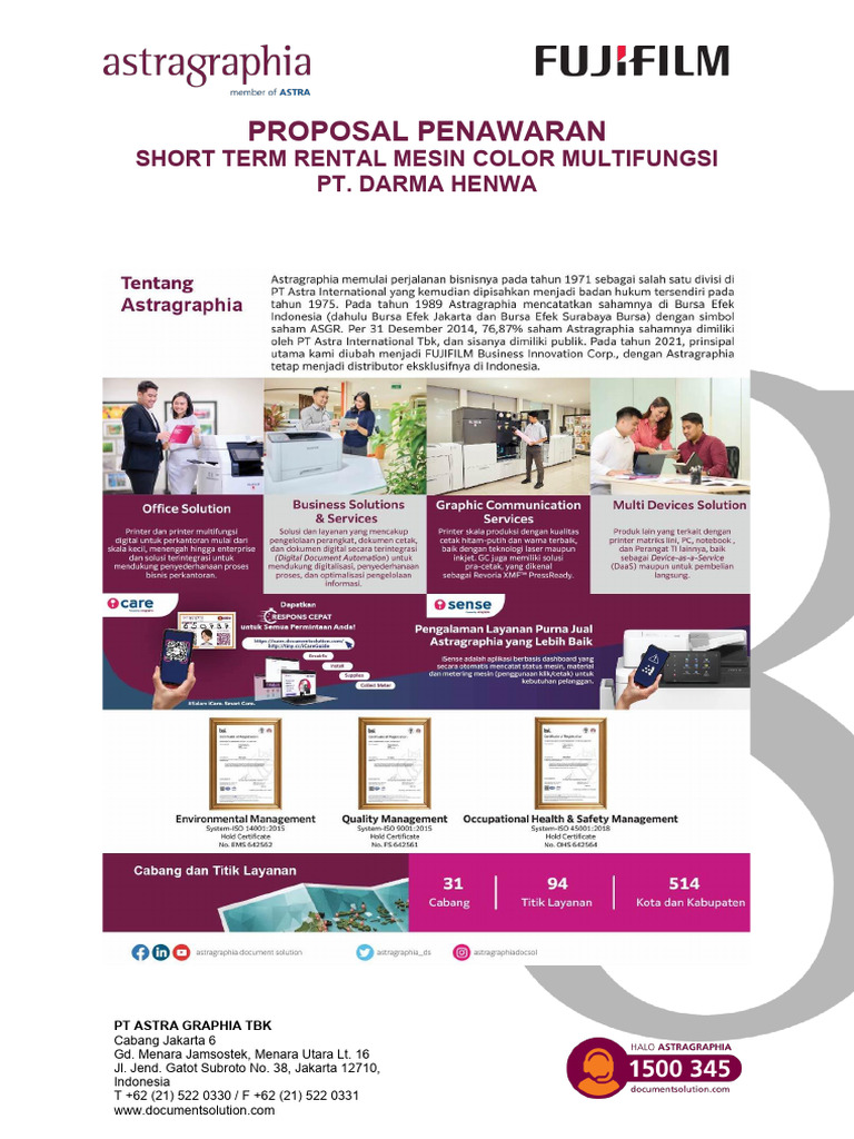 Penawaran Short Rental Darma Henwa | PDF