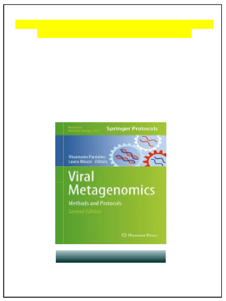 Viral Metagenomics Methods and Protocols 2nd Edition Vitantonio Pantaleo Digital Version 2025 ...