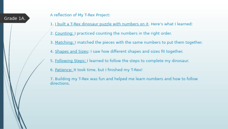 My T-Rex Project | PDF