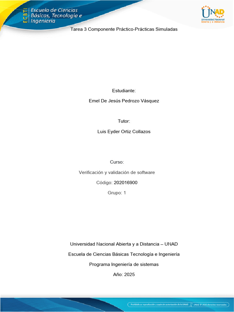 Tarea 3 Componente Práctico-Prácticas Simuladas. Emel Pedrozo | PDF ...