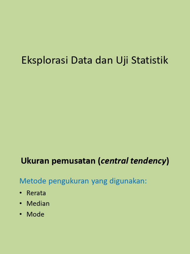 3-Eksplorasi Data Dan Uji Statistik | PDF