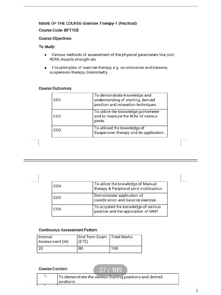 Ex Therapy Practical | PDF