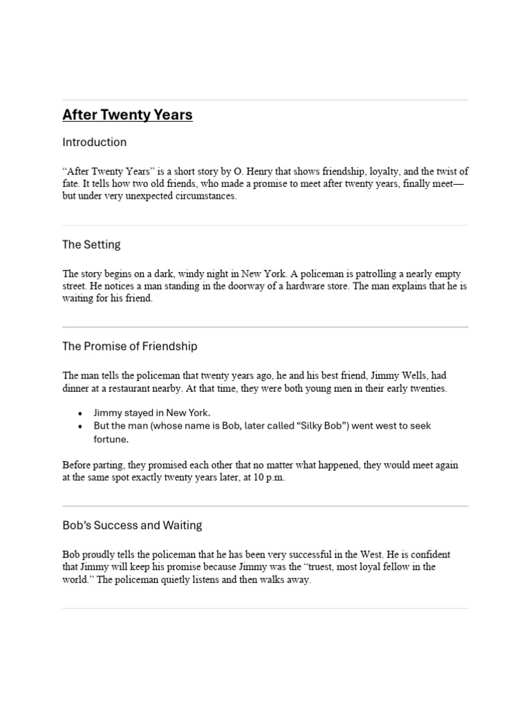 After Twenty Years | PDF
