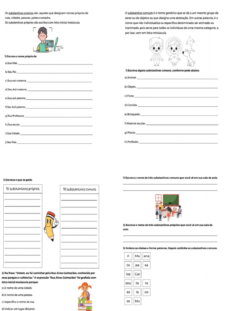 Atividade de Lingua Portuguesa | PDF