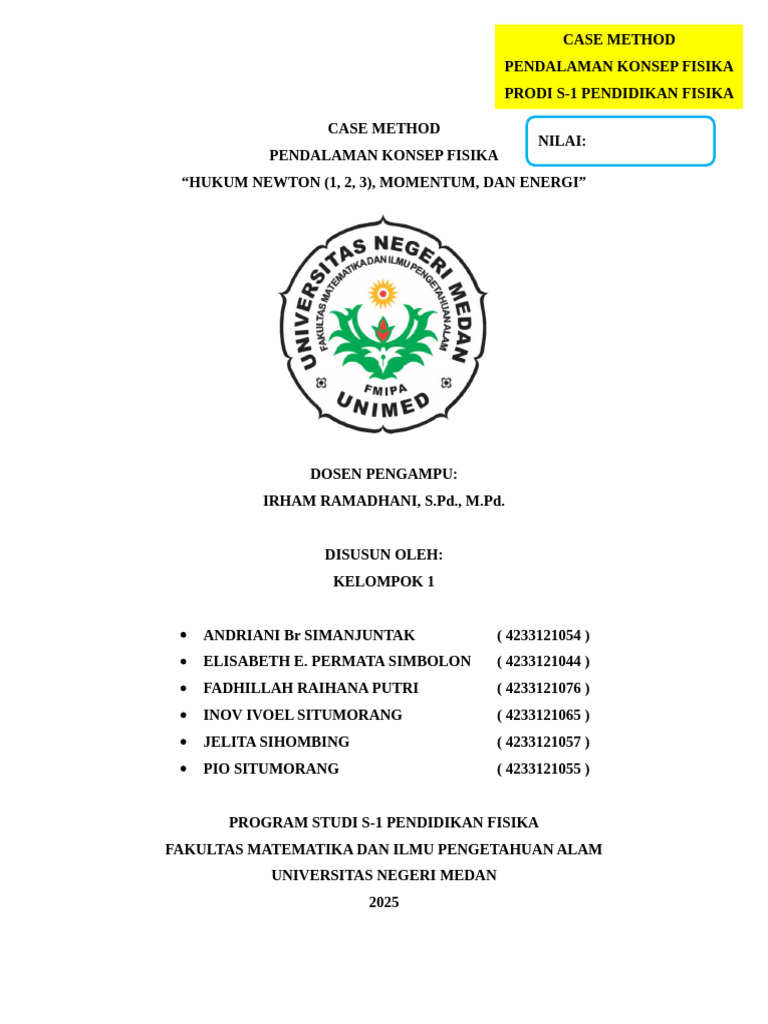 Case Method Kelompok 1 Pendalaman Konsep Fisika | PDF