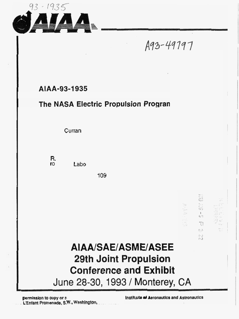 NASA's Electric Propulsion Advances | PDF | Spacecraft Propulsion | Nasa
