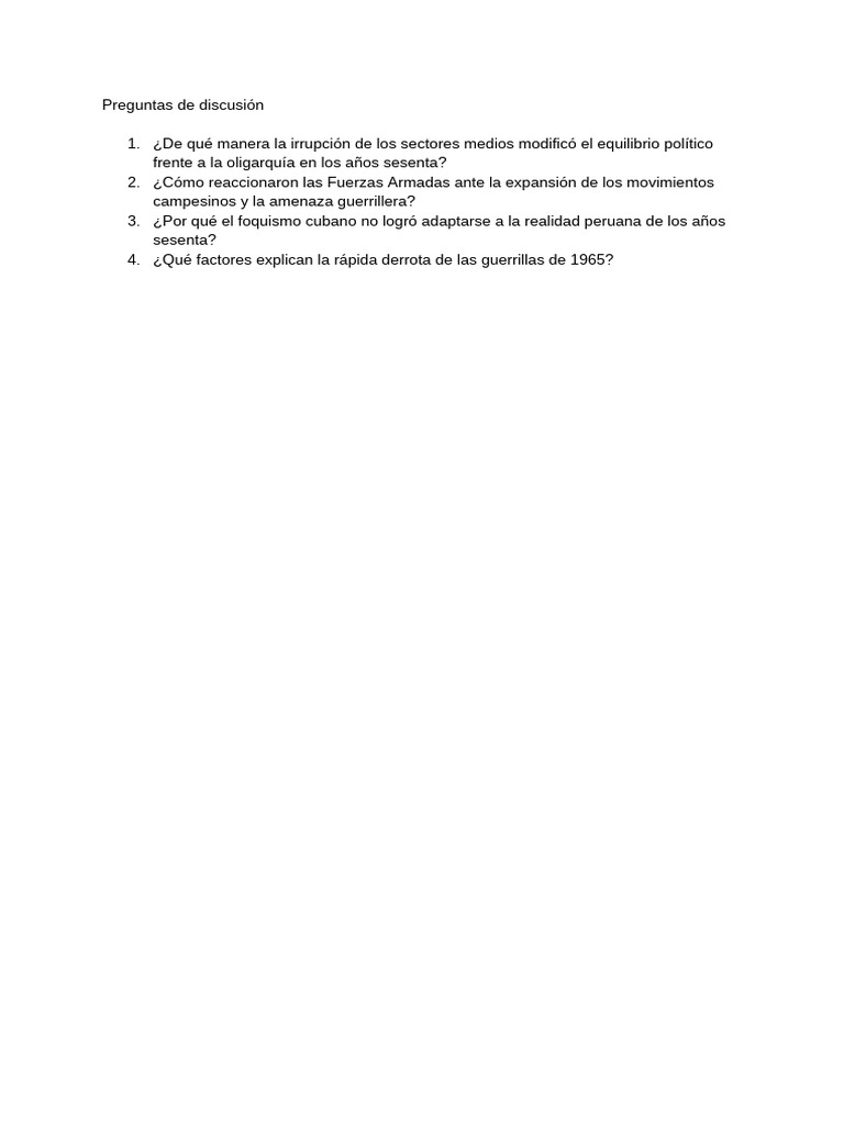 Preguntas de Discusión | PDF