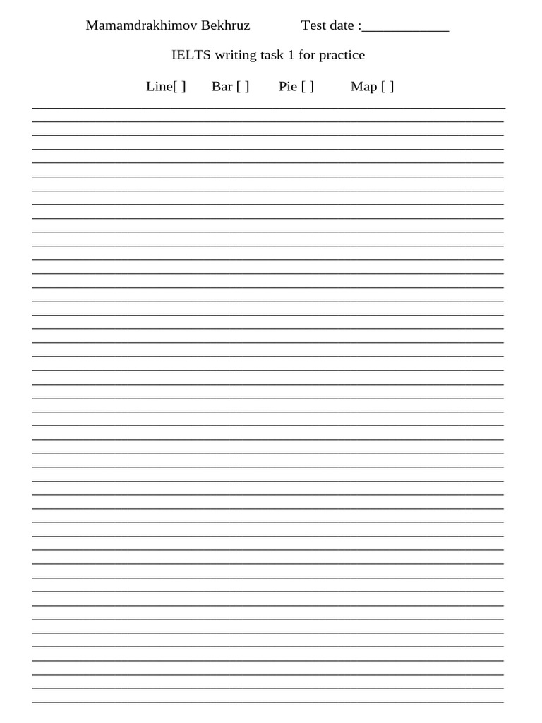 IELTS Writing Task 1 Practice Template | PDF | Tests | Standardized Tests