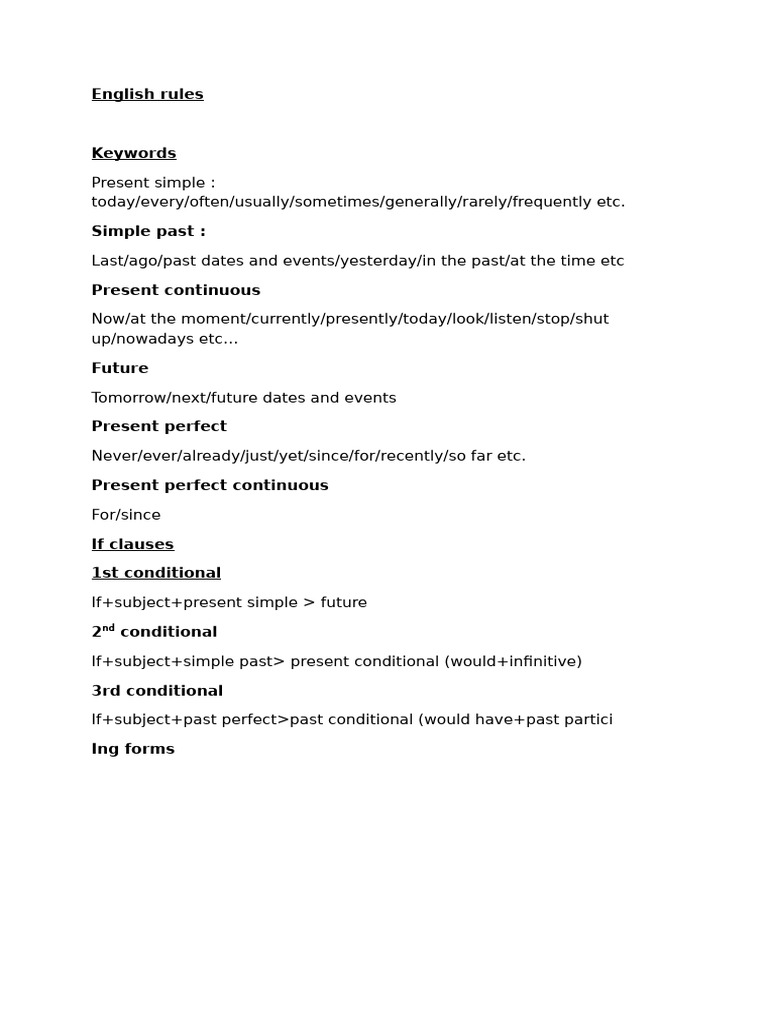 Essential English Grammar Rules | PDF