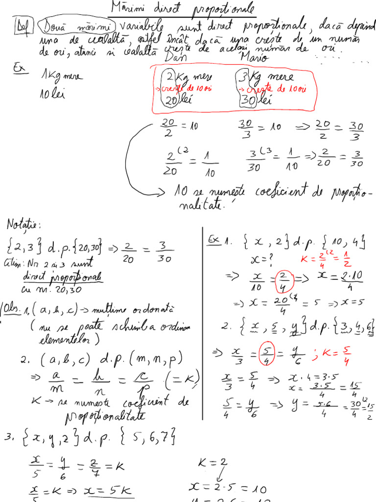 Marimi Direct Proportionale | PDF