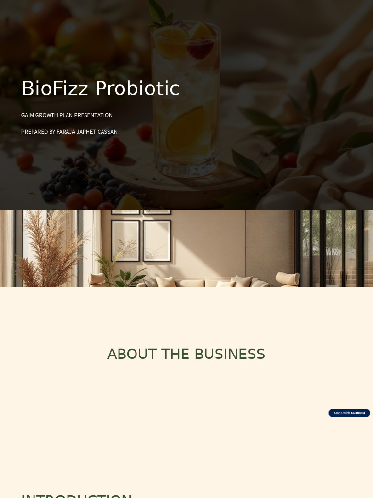 BioFizz Probiotic: Healthy Fermented Soda | PDF | Drink | Brand