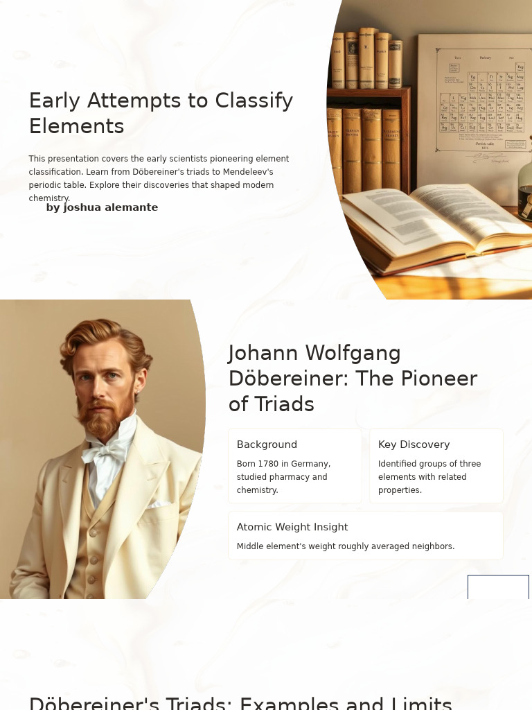 Early Classification of Elements | PDF | Periodic Table | Chemical Elements