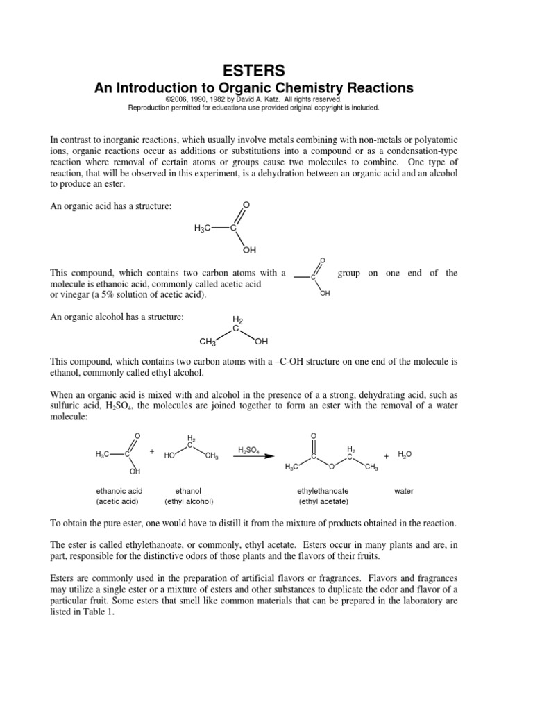 Esters - Introduction | PDF | Ethanol | Ester