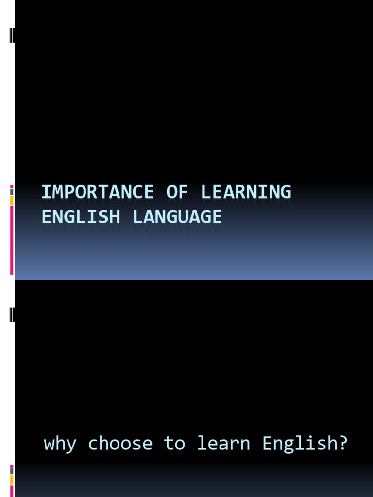 Benefits of Learning English Language | PDF