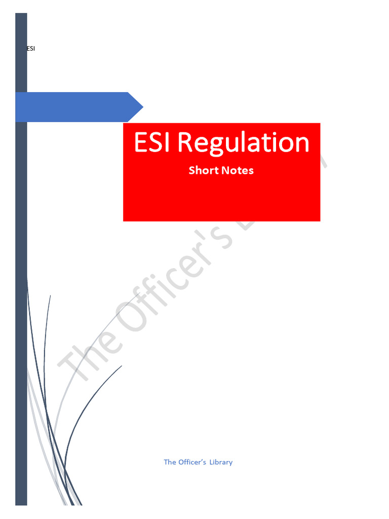 ESI Regulation-1950 Highlighted | PDF