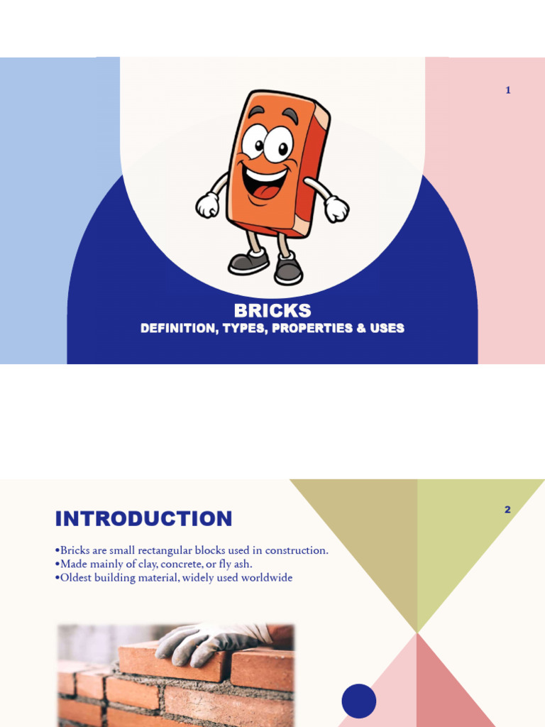 Types and Uses of Bricks in Construction | PDF
