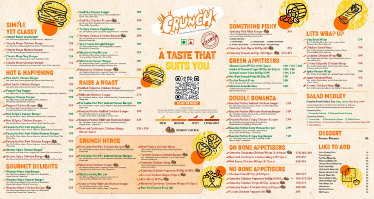 Crunch Restaurant Menu 2024 | PDF