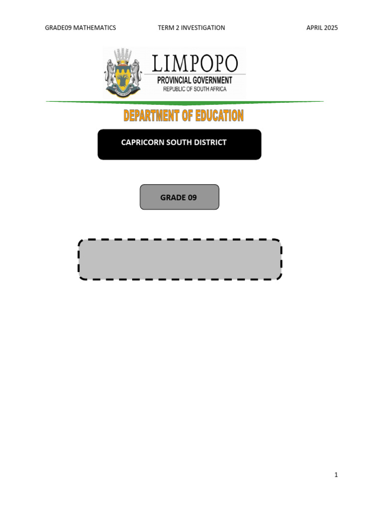 Grade 9 Math Investigation: Data Plans | PDF | Mathematics | Cartesian ...
