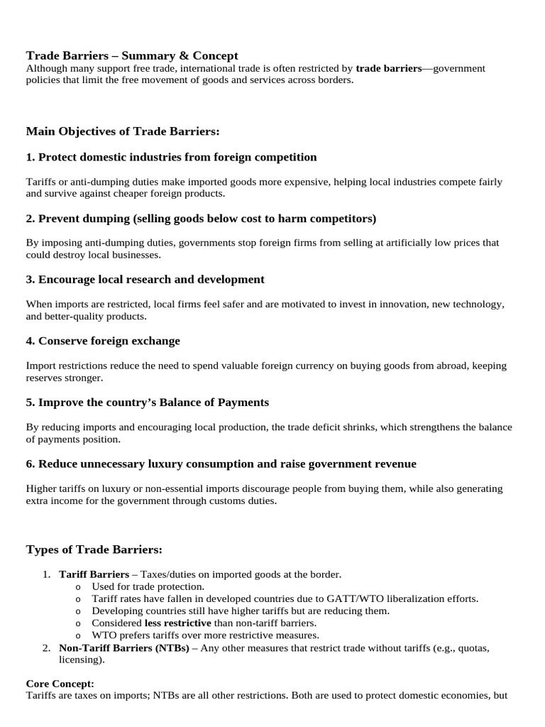 CH 10 | PDF | Non Tariff Barriers To Trade | Dumping (Pricing Policy)