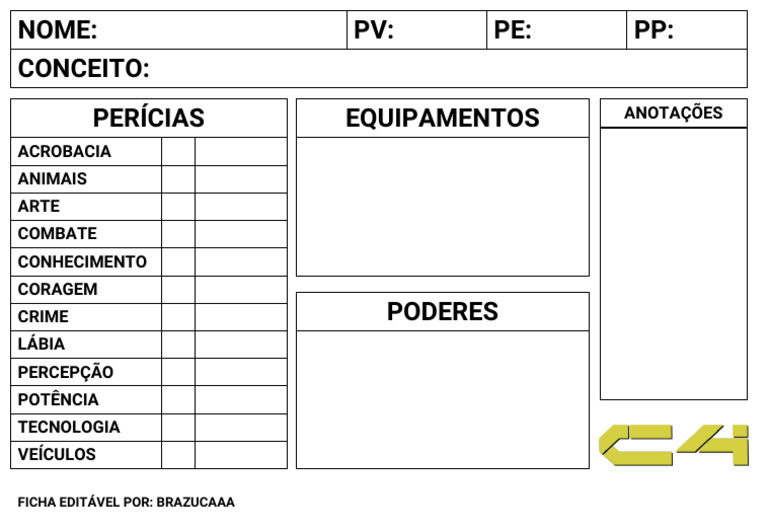 Cópia de Ficha C4 | PDF