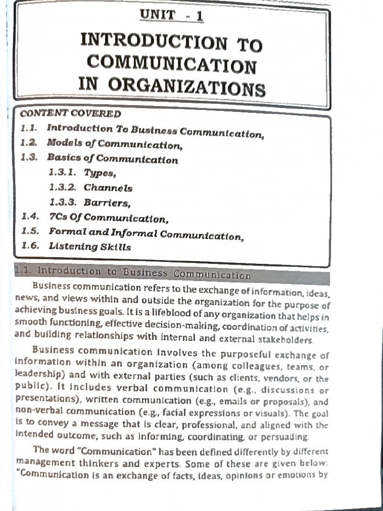 Business Communication Unit 1pdf | PDF