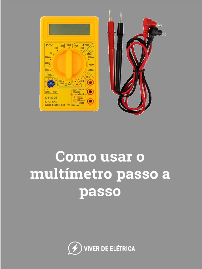 Guia Prático: Usando Multímetro Passo a Passo | PDF | Eletricidade ...