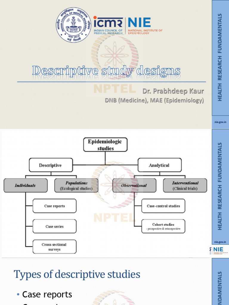 Descriptive Study Designs | PDF | Preventive Healthcare | Medicine