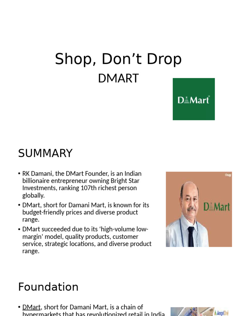 Dmart | PDF | Retail | Grocery Store