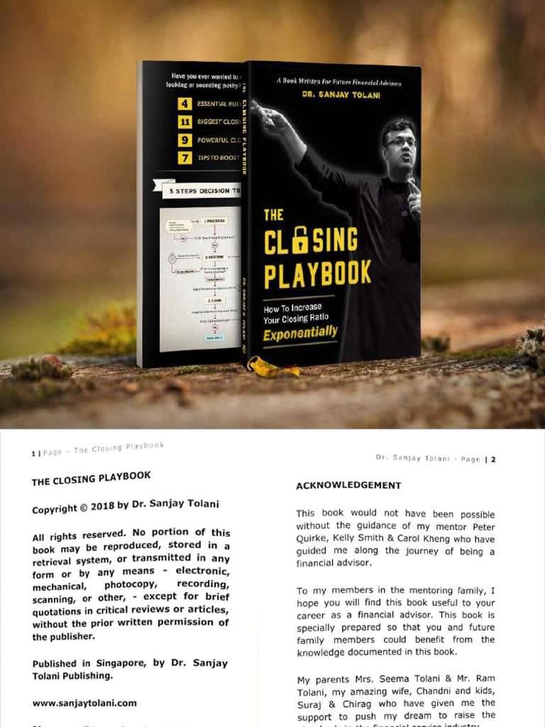 Pdfcoffee Com DR Sanjay Tolani The Closing Playbook PDF Free 1 | PDF