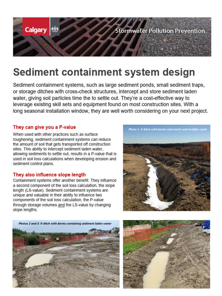 Sediment System Containment Design | PDF | Sediment | Soil