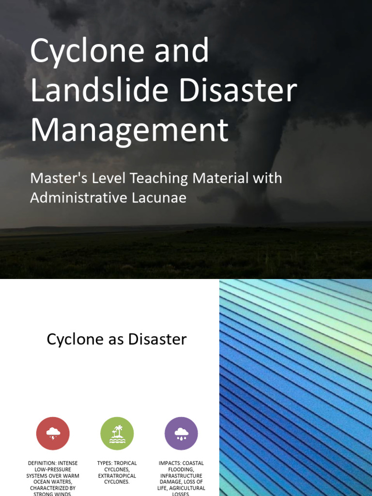 Cyclone and Landslide Management Guide | PDF | Natural Disasters ...