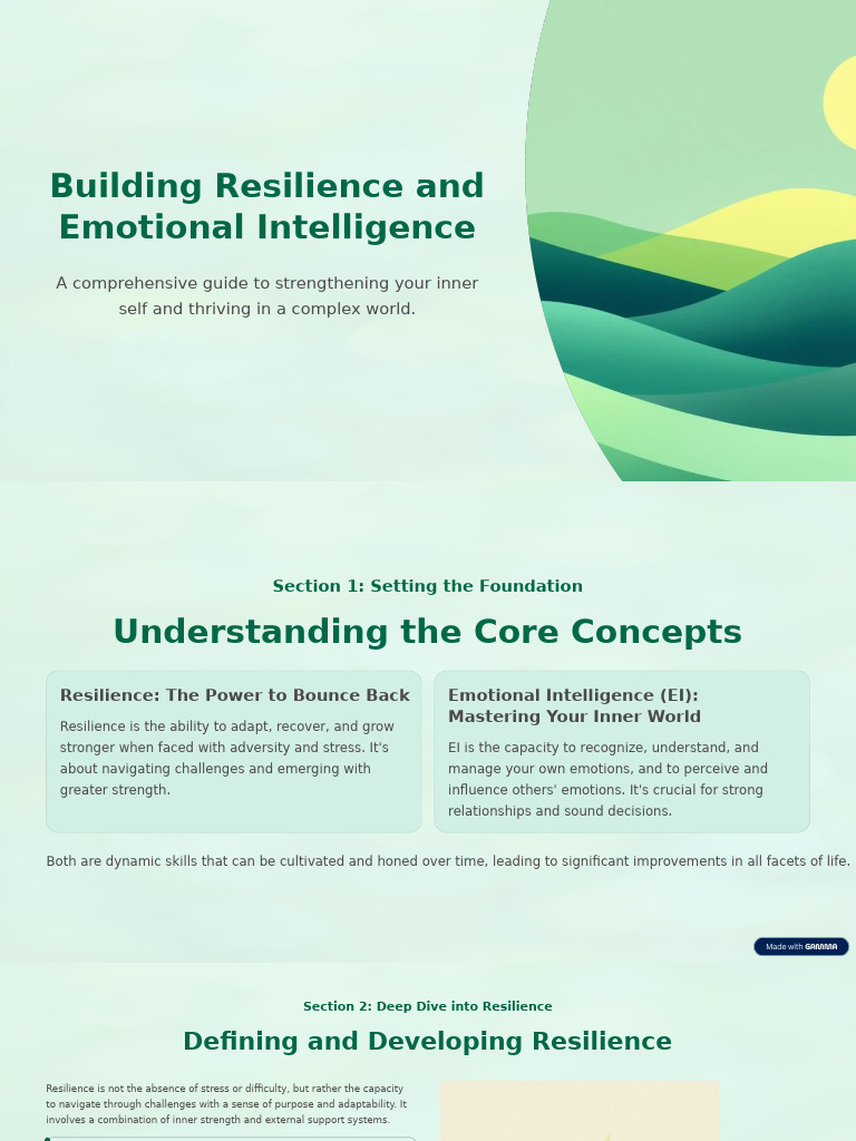 Building Resilience and Emotional Intelligence | PDF | Psychological ...