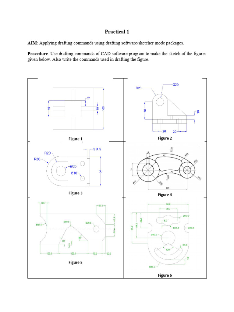 CAD CAM - Practical 1 and 2 | PDF