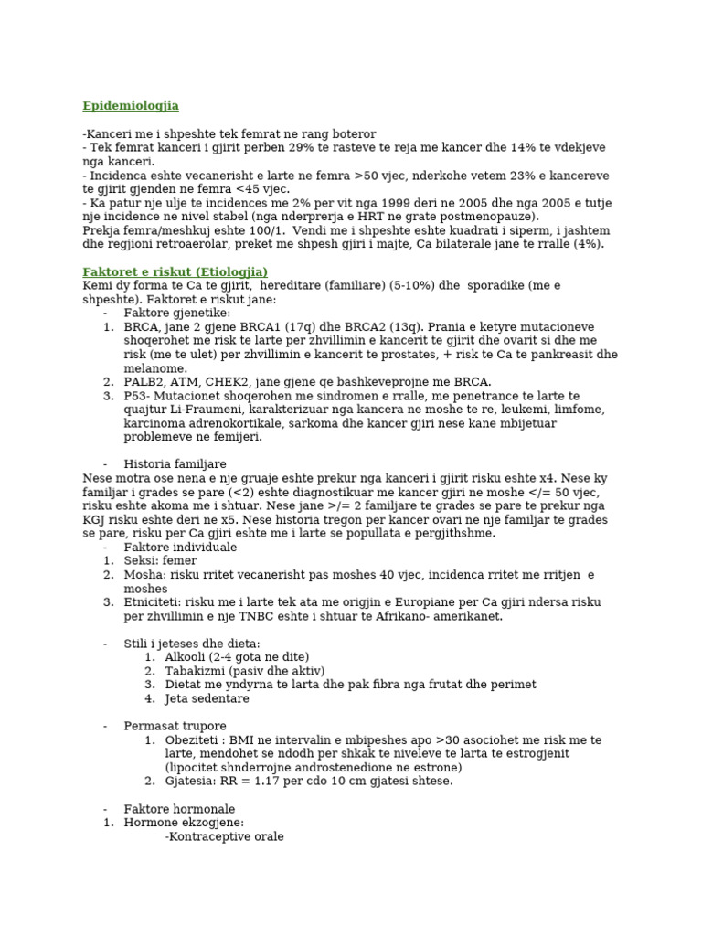 Kanceri I Gjirit, Provim 2024 | PDF