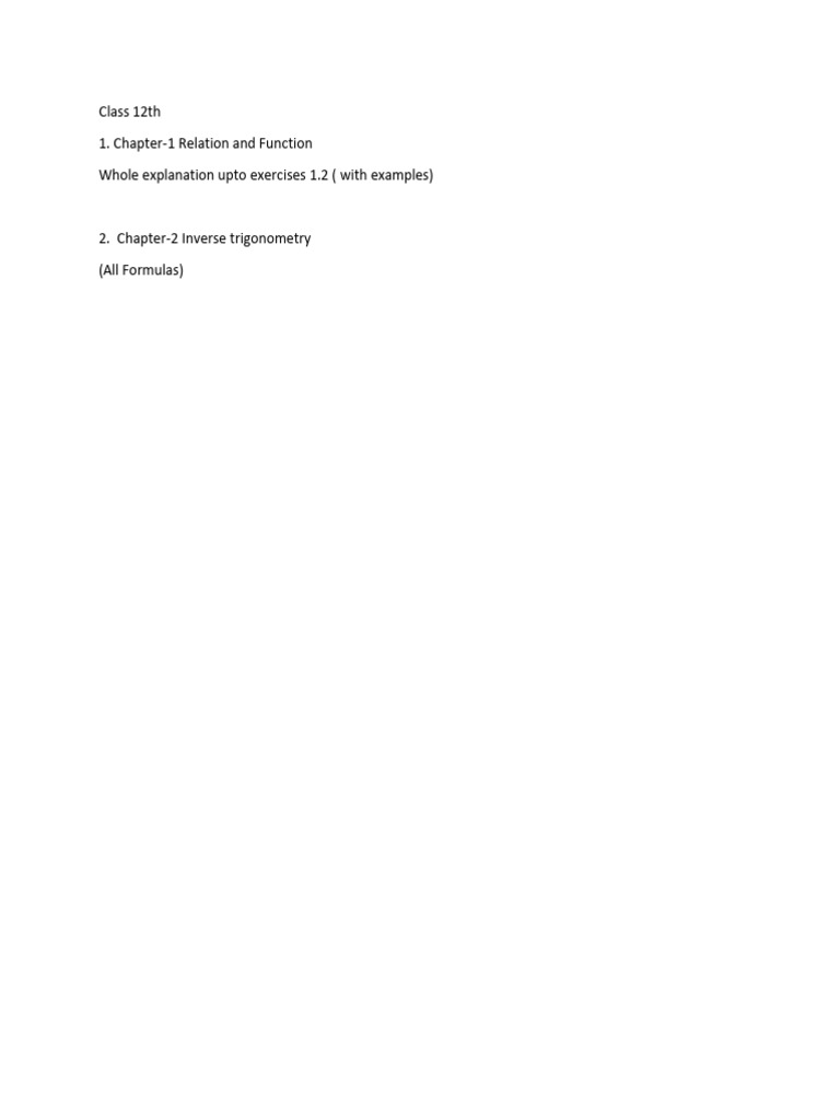 Class 12th Assignment | PDF