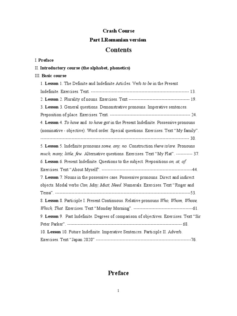 English Book Part I (Rom) | PDF | Verb | Pronoun