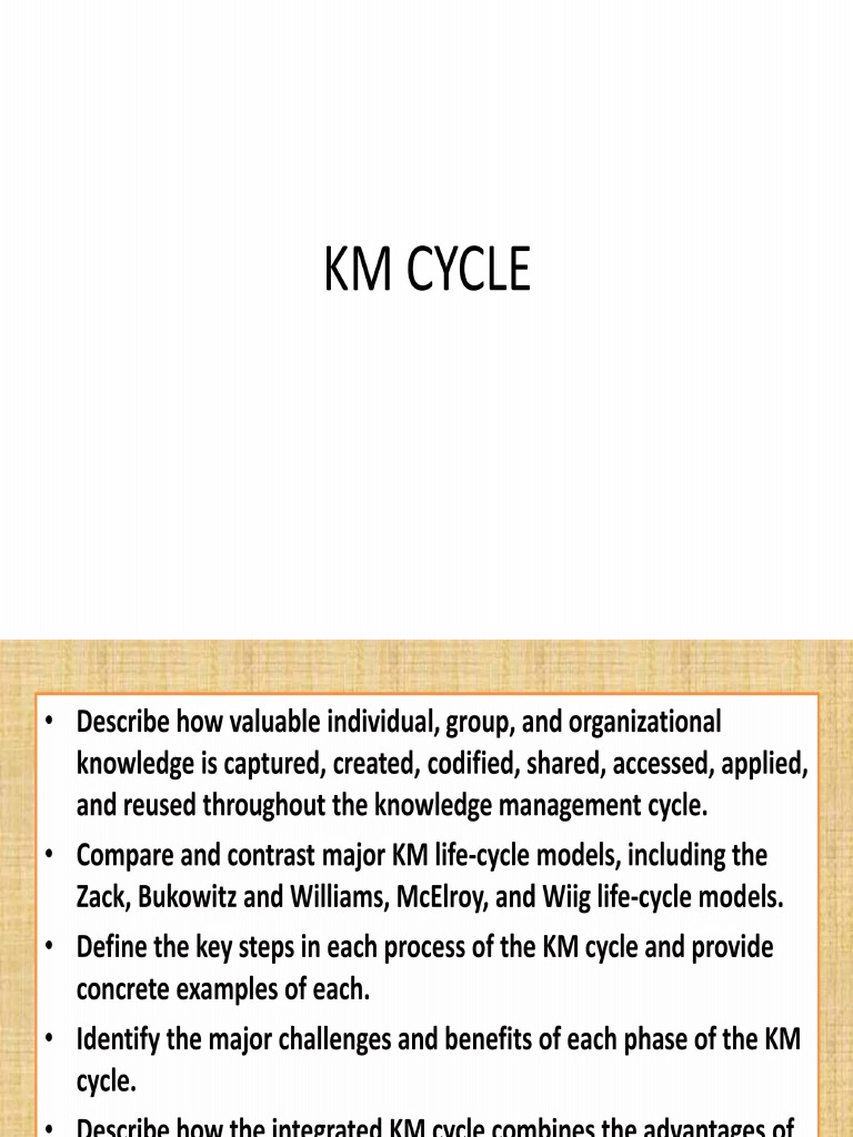 KM Cycle | PDF