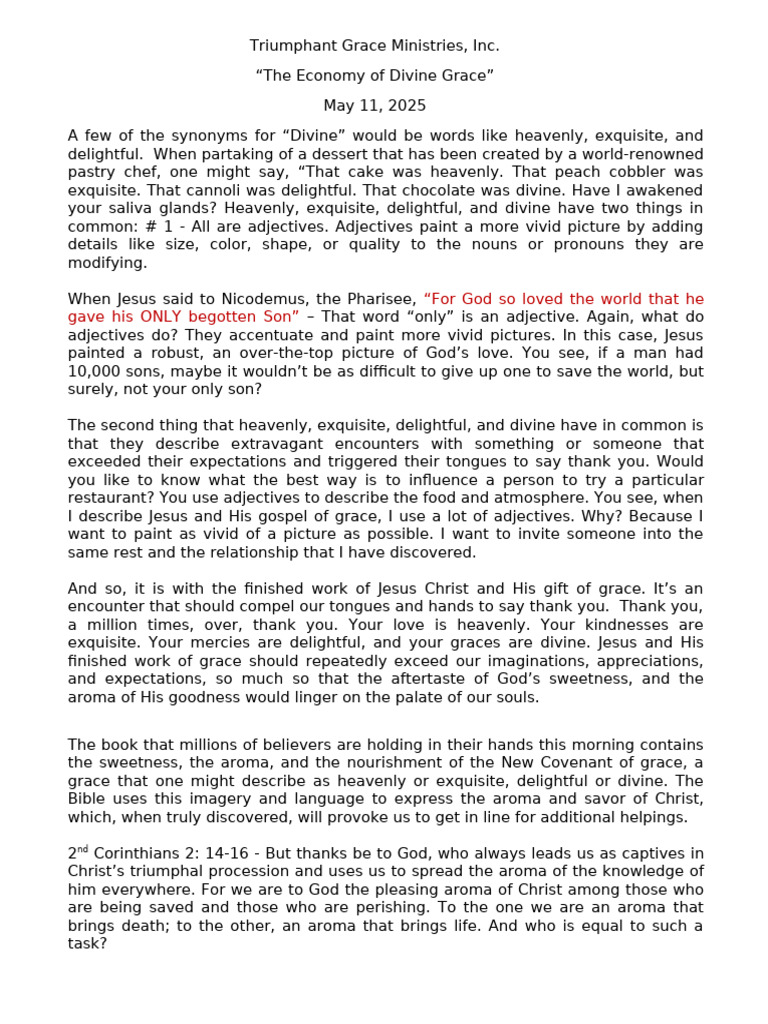 The Economy of Divine Grace - English | PDF | Jesus | Mercy