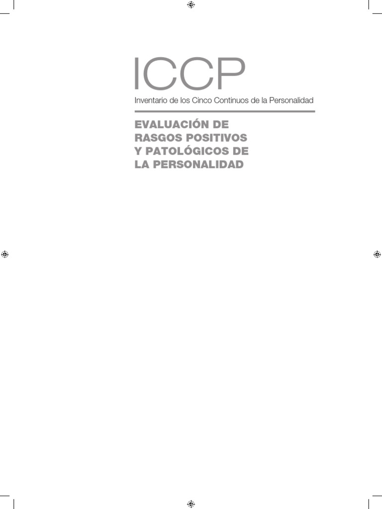 De La Iglesia y Castro Solano (2021) - ICCP | PDF | Sicología | Manual Diagnóstico y Estadístico ...