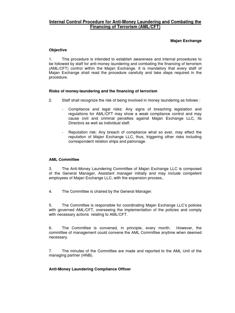 AML Policy | PDF | Money Laundering | Identity Document
