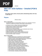 PCM Syllabus for Classes 11 & 12 | PDF