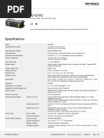 Keyence IV3-G600CA Data Sheet | PDF | Lighting | Pixel
