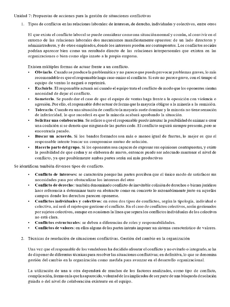 Tema 7 Odev | PDF | Conflicto (proceso) | Comunicación