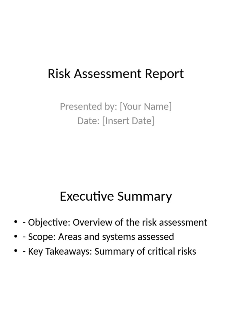 Risk Assessment Report | PDF