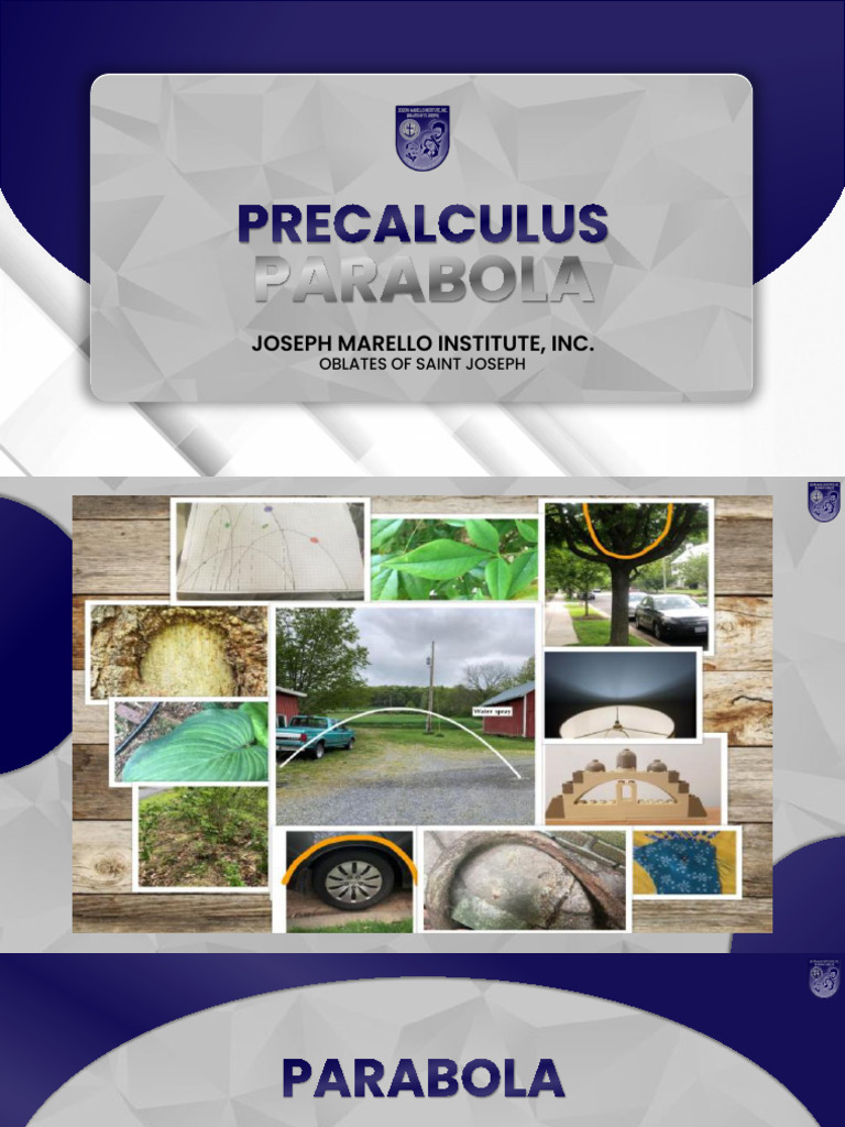 Parabola Reviewer Precalculus | PDF | Geometry | Euclidean Geometry