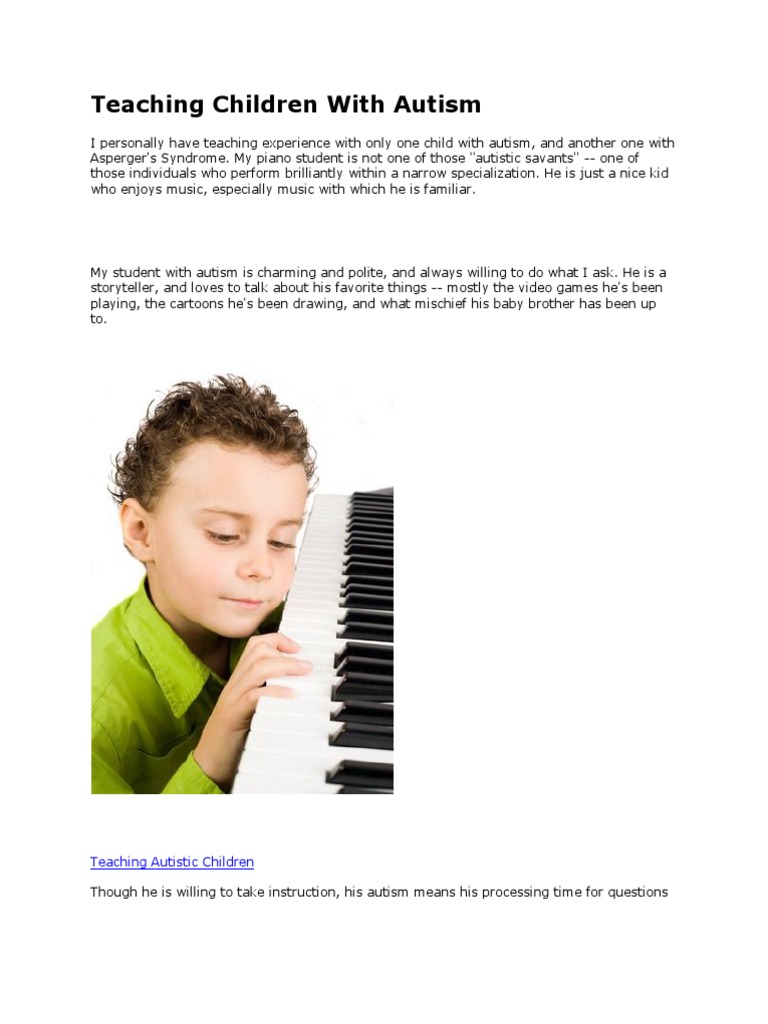 Teaching Children With Autism | PDF | Autism | Abnormal Psychology