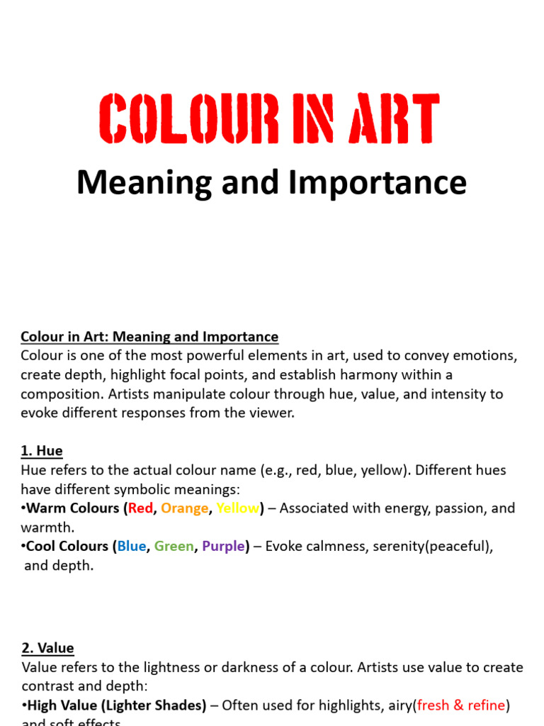 Colour Meaning and Importance | PDF