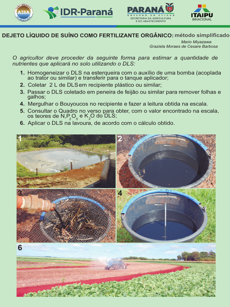 Uso de Dejeto Líquido de Suíno como Fertilizante | PDF | Agricultura ...